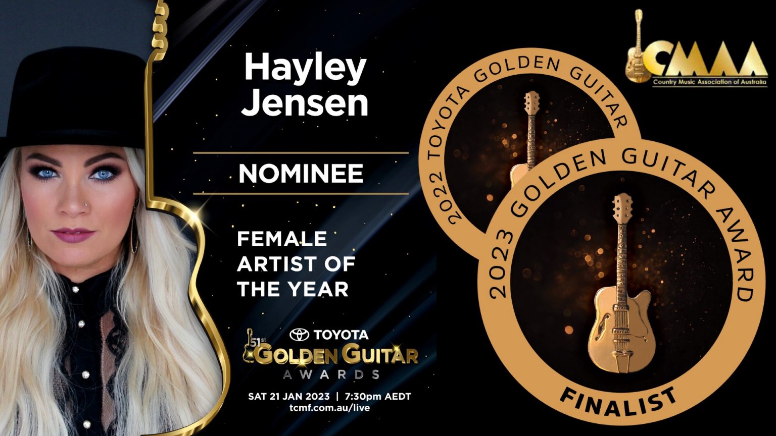 Female Artist Of The Year Golden Guitar Nomination – Hayley Jensen